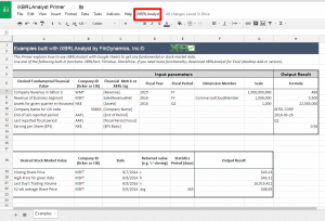 Insightful XBRL from Excel to Google Sheets with iXBRLAnalyst | FinDynamics